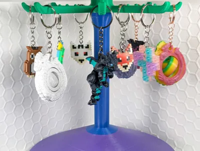 Spinning Keychain Display Rotating Jewelry Stand by Orangehead ...