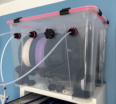 Filament Dry Box 4x (IKEA Samla 22L) - Free 3D Print Model - MakerWorld