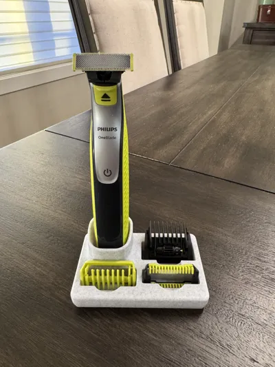 Philips Norelco OneBlade Stand (with attachments) - Free 3D Print Model ...