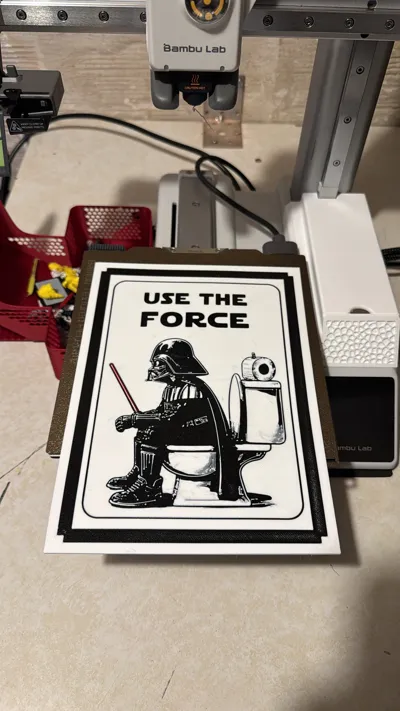 wall art use the force (star wars) Darth Vader by Mysstra hueforge ...
