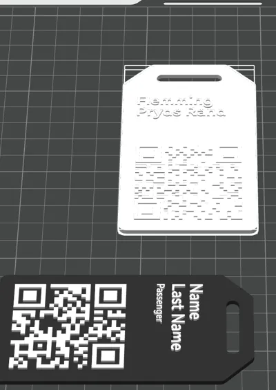 Custom QR Code Luggage / Bag Tag - Free 3D Print Model - MakerWorld