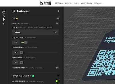 Custom QR Code Luggage / Bag Tag - Free 3D Print Model - MakerWorld