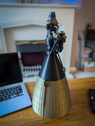 SpaceX Raptor 3 Vacuum Rocket Engine 1/10th scale by CrazyJ MakerWorld ...