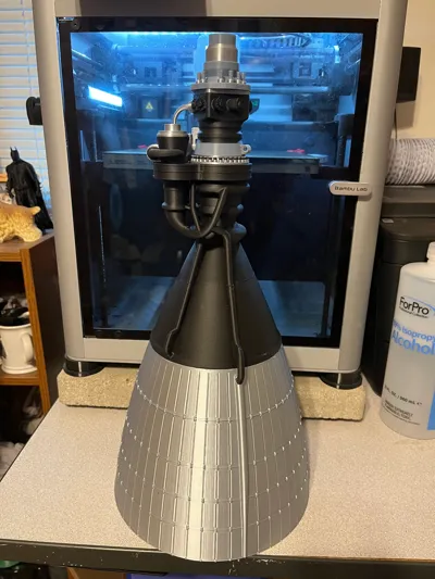SpaceX Raptor 3 Vacuum Rocket Engine 1/10th scale by CrazyJMakerWorld ...