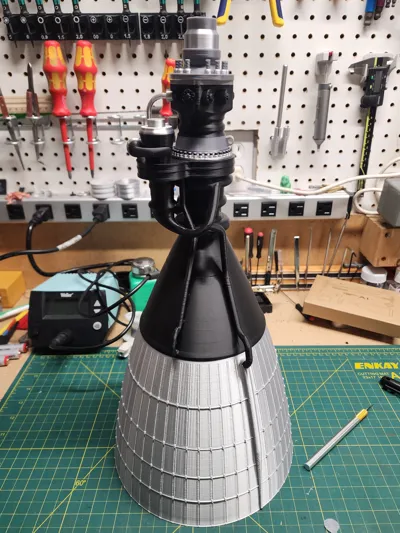 SpaceX Raptor 3 Vacuum Rocket Engine 1/10th scale by CrazyJ - MakerWorld