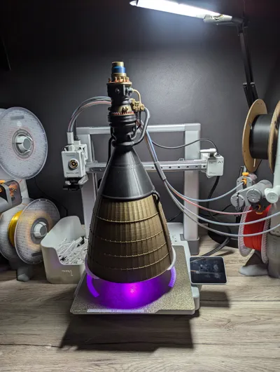 SpaceX Raptor 3 Vacuum Rocket Engine 1/10th scale by CrazyJ MakerWorld ...