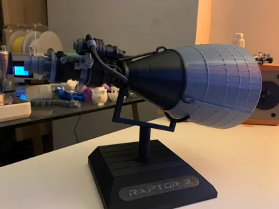 SpaceX Raptor 3 Vacuum Rocket Engine 1/10th scale by CrazyJ MakerWorld ...