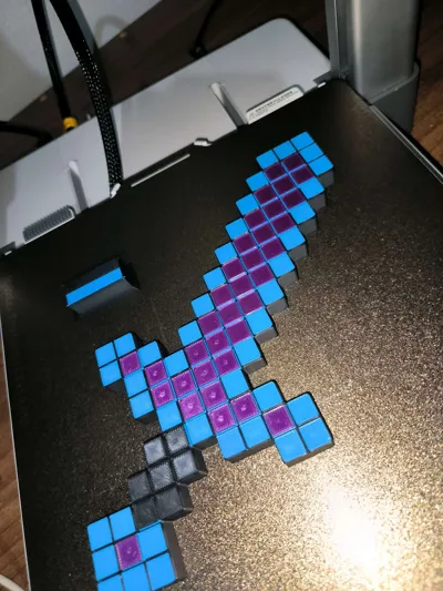 Pixel Sword – Minecraft-Inspired, Customizable - Free 3D Print Model ...
