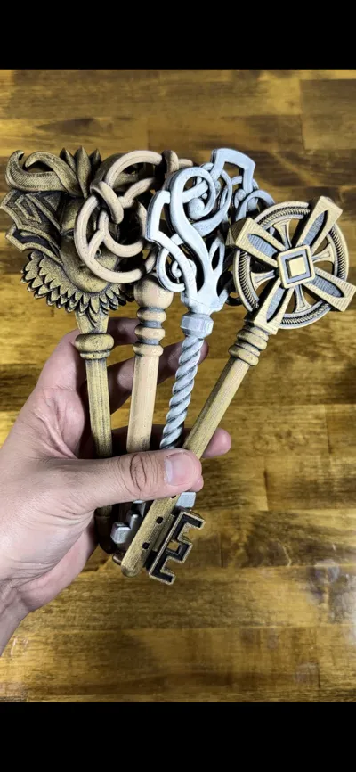 Set of 4 fantasy ancient keys by gobotoru MakerWorld: Download Free 3D ...