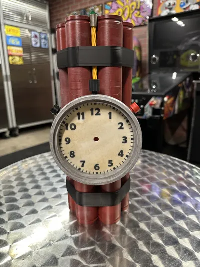 Dynamite Clock Kit-011 by Rober7Crow MakerWorld: Download Free 3D Models