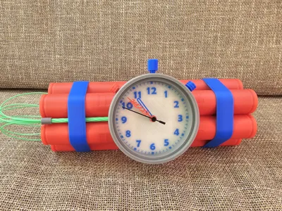 Dynamite Clock Kit-011 by Rober7Crow MakerWorld: Download Free 3D Models