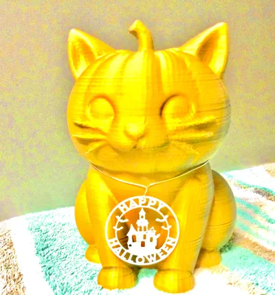 Cute pumpkin cat by Bobo - MakerWorld