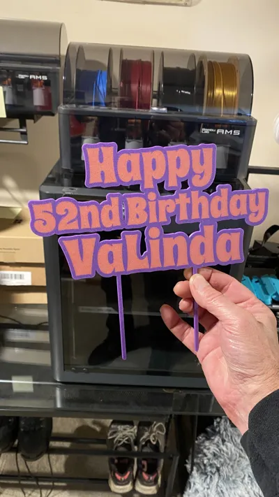 Customizable Cake Topper - Parametric - Free 3D Print Model - MakerWorld