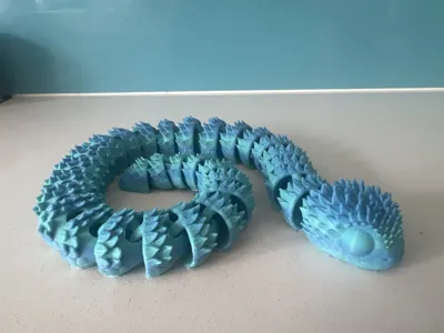 Flexible Articulated Dragon Snake Baby and Adult by Robota - MakerWorld