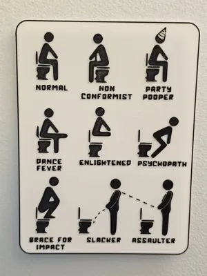 Funny Toilet sign - Free 3D Print Model - MakerWorld