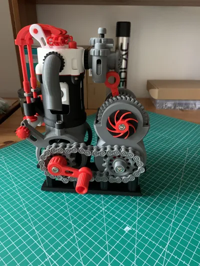 PushRod Engine with Gearbox by Bootjevaarder MakerWorld: Download Free ...