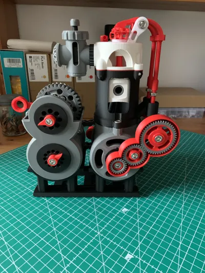 PushRod Engine with Gearbox by Bootjevaarder MakerWorld: Download Free ...