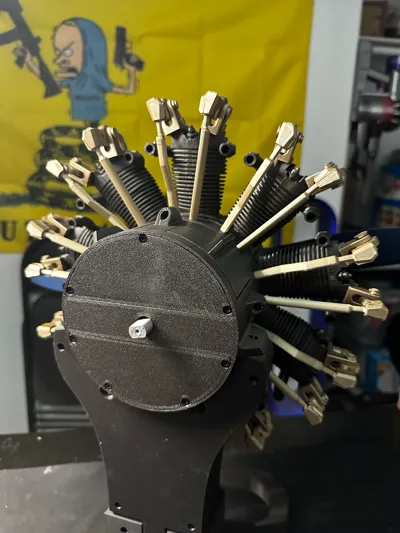 motorized 9 cylinder radial engine by Blubdiwub MakerWorld: Download ...