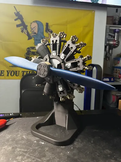 motorized 9 cylinder radial engine by Blubdiwub MakerWorld: Download ...