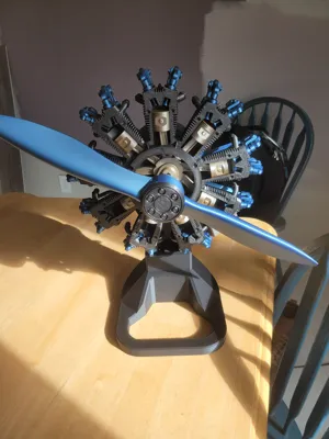 motorized 9 cylinder radial engine by Blubdiwub MakerWorld: Download ...