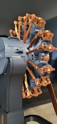 motorized 9 cylinder radial engine by Blubdiwub MakerWorld: Download ...