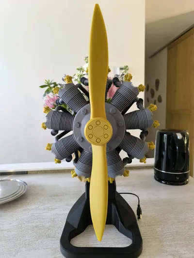 motorized 9 cylinder radial engine by Blubdiwub MakerWorld: Download ...