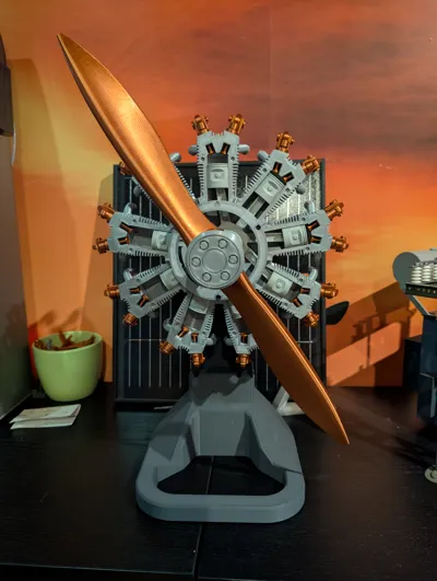 motorized 9 cylinder radial engine by Blubdiwub MakerWorld: Download ...