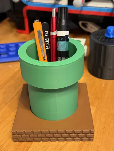 Mario Pipe Pen holder by Andre.Stadler - MakerWorld