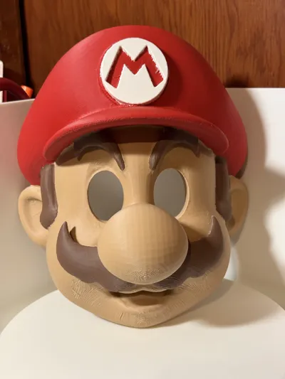 Super Mario Mask - with nose holes, with tie holes by S3D MakerWorld ...