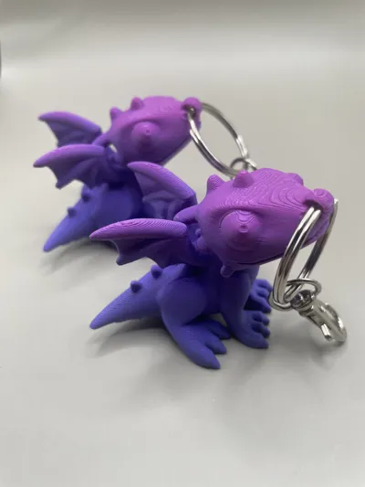 CUTE DRAGON KEYCHAIN - Free 3D Print Model - MakerWorld