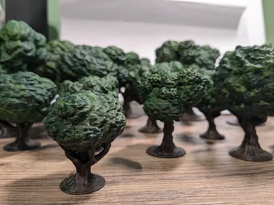 Tree set terrain dnd by drakeforge3d MakerWorld: Download Free 3D Models