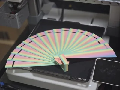 Hand Fan - Collapsible - Print in Place! by YogiTech MakerWorld ...