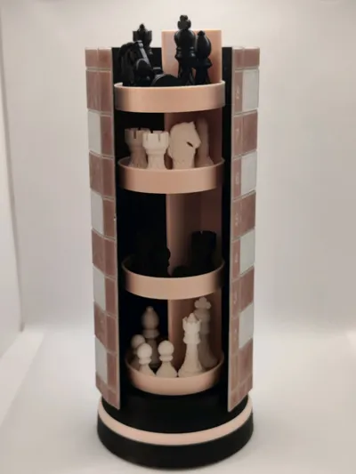 Chess box tower set with foldable board game by Mimi home decoration ...
