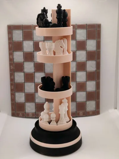 Chess box tower set with foldable board game by Mimi home decoration ...