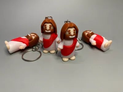 Mini Jesus Keychain - Free 3D Print Model - MakerWorld