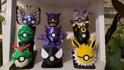 Pokemon Character Ball 3 Tier Display by Lockesmith89 MakerWorld ...