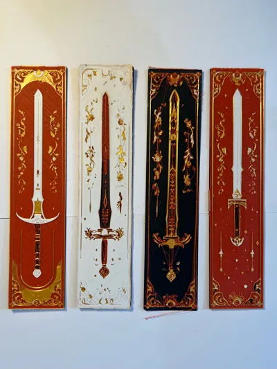 Elven Blades - Bookmark Set - Free 3D Print Model - MakerWorld