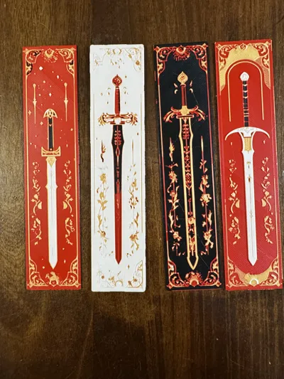 Elven Blades - Bookmark Set by C3D MakerWorld: Download Free 3D Models