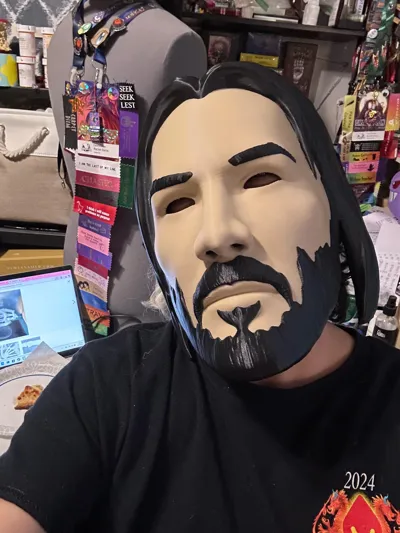 John Wick (Fan Art) Cosplay Mask by KristenForge MakerWorld: Download ...