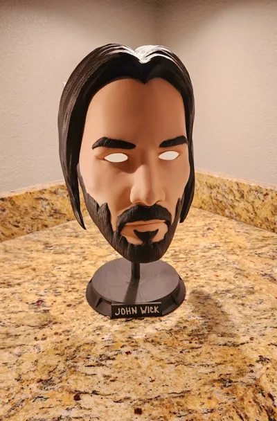 John Wick (Fan Art) Cosplay Mask by KristenForge MakerWorld: Download ...