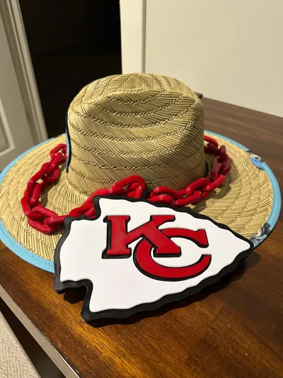 Kansas City Chiefs Oversized Necklace, Pendant by Salvadori MakerWorld ...