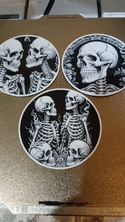 Skeleton Coasters by Bamingo Design MakerWorld: Download Free 3D Models