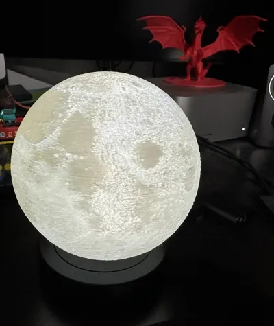 Simple and Affordable Moon Lamp by user_3412395519 MakerWorld: Download ...
