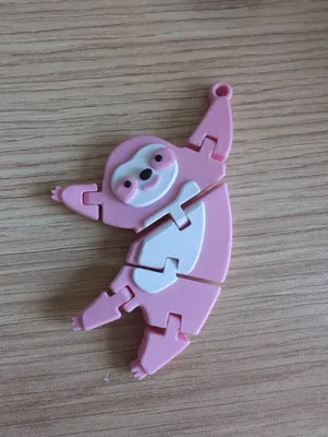 Articulated Sloth & Keychain - Free 3D Print Model - MakerWorld