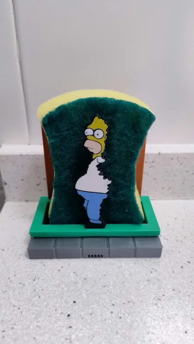 Homer Simpson Hedge Sponge Holder by tgc_3d MakerWorld: Download Free ...