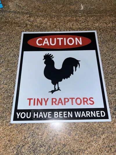 Chicken Sign by Grumpy Ol Vet Printing - MakerWorld