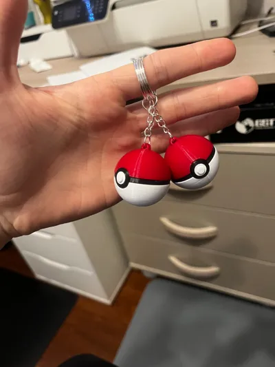 Pokeball Keychain - Free 3D Print Model - MakerWorld