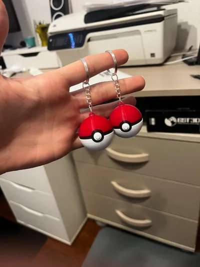 Pokeball Keychain - Free 3D Print Model - MakerWorld