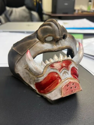 Samurai Oni Mask #02 by ONI.FORGE MakerWorld: Download Free 3D Models