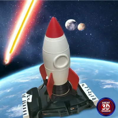 Rocket Ship Lamp by SH Designs - MakerWorld